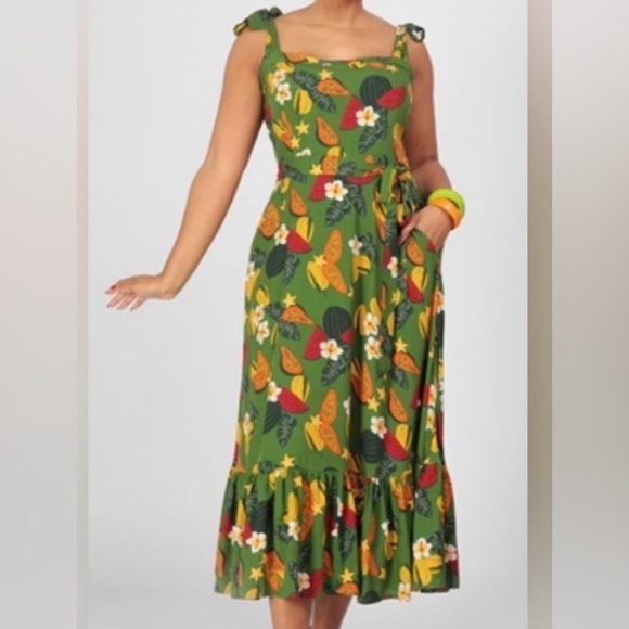 Collectif | Dresses | Collectif Bow Straptropical Fruit Dress | Poshmark